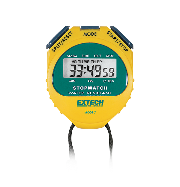 Extech 365510 Digital LCD Stopwatch/Clock with Calendar and Alarm ...