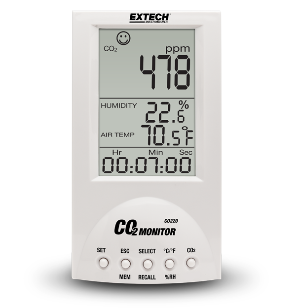 EXTECH DESKTOP INDOOR AIR QUALITY CO2 MONITOR (CO220) – ADWAA AL ...